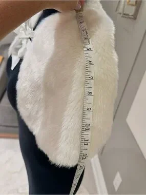 Jackets & Coats | Ivory Faux Fur Capelet Cape Formal Wear With Satin ...
